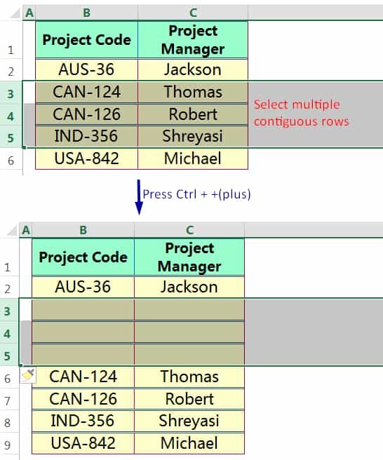 04 Ways How To Insert Multiple Rows Columns Cells In Excel KING OF
